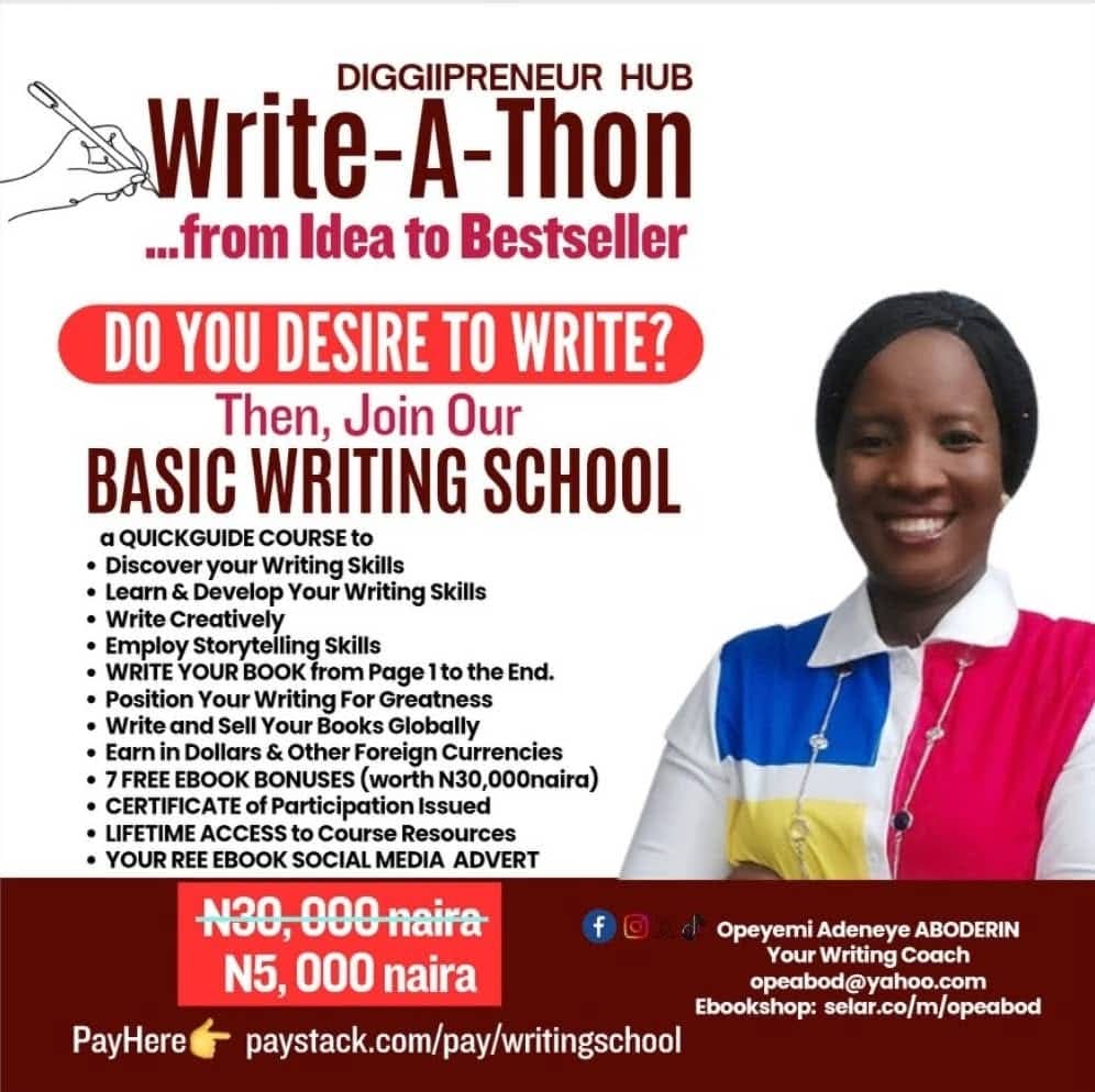 Buy Write-A-Thon Basic Writing School with Opeyemi Adeneye ABODERIN by Opeyemi Adeneye ABODERIN ...