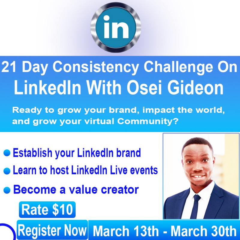 Buy 21 days Consistency challenge with Osei Gideon Cohort 1 by HubTech Africa on Selar