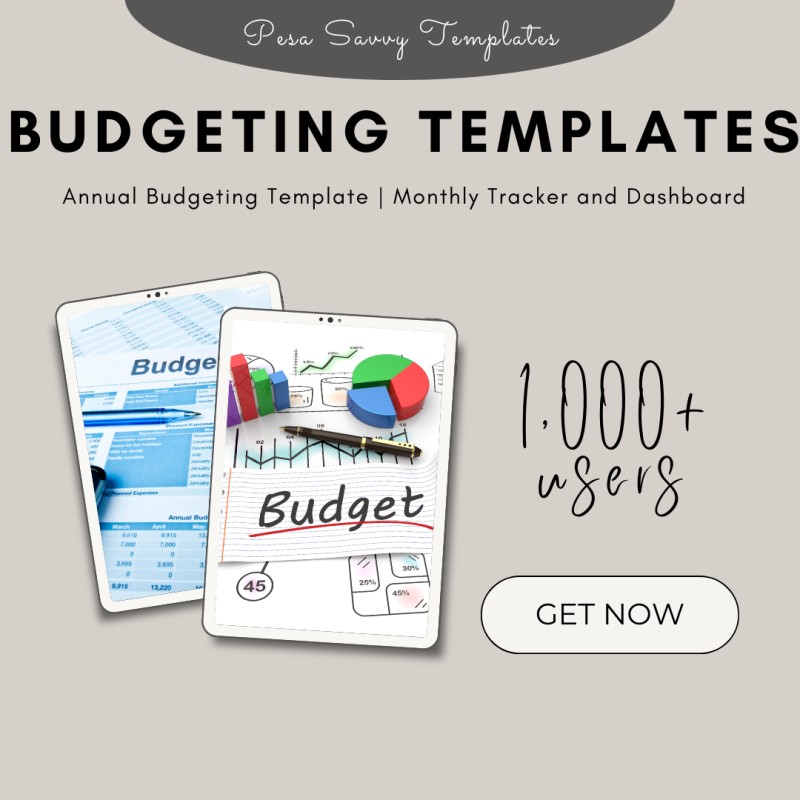 Buy Annual and Monthly Budgeting Template by Pesa Savvy on Selar