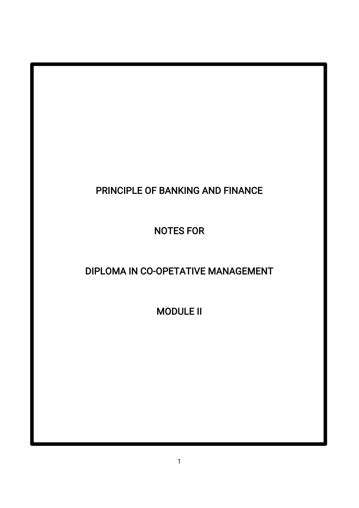Buy PRINCIPLES OF BANKING AND FINANCE KNEC STUDY NOTES FOR DIPLOMA IN ...