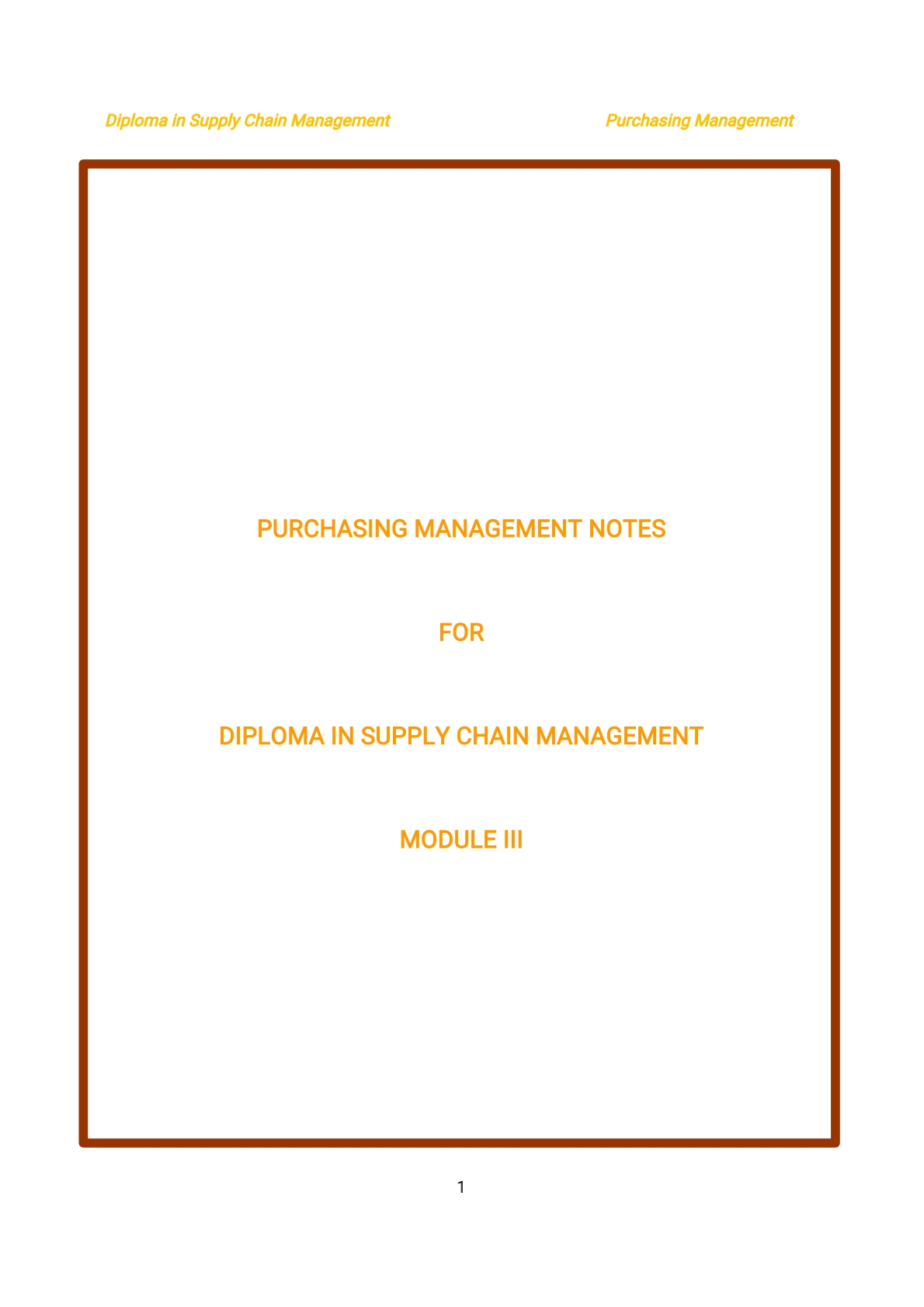 Buy PURCHASING MANAGEMENT KNEC NOTES FOR DIPLOMA IN SUPPLY CHAIN ...