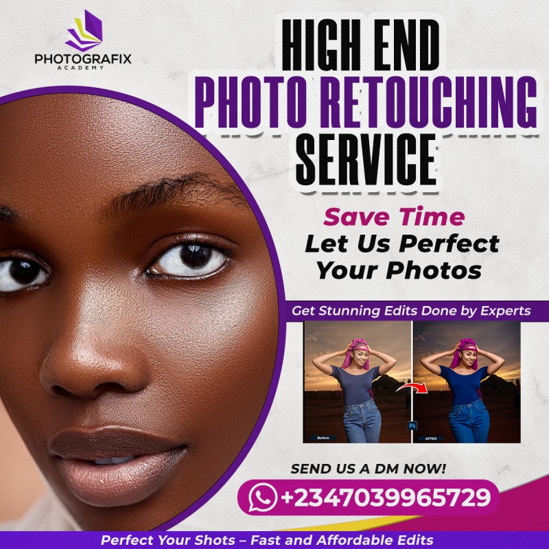 Buy Retouching Services by Photografix Academy on Selar