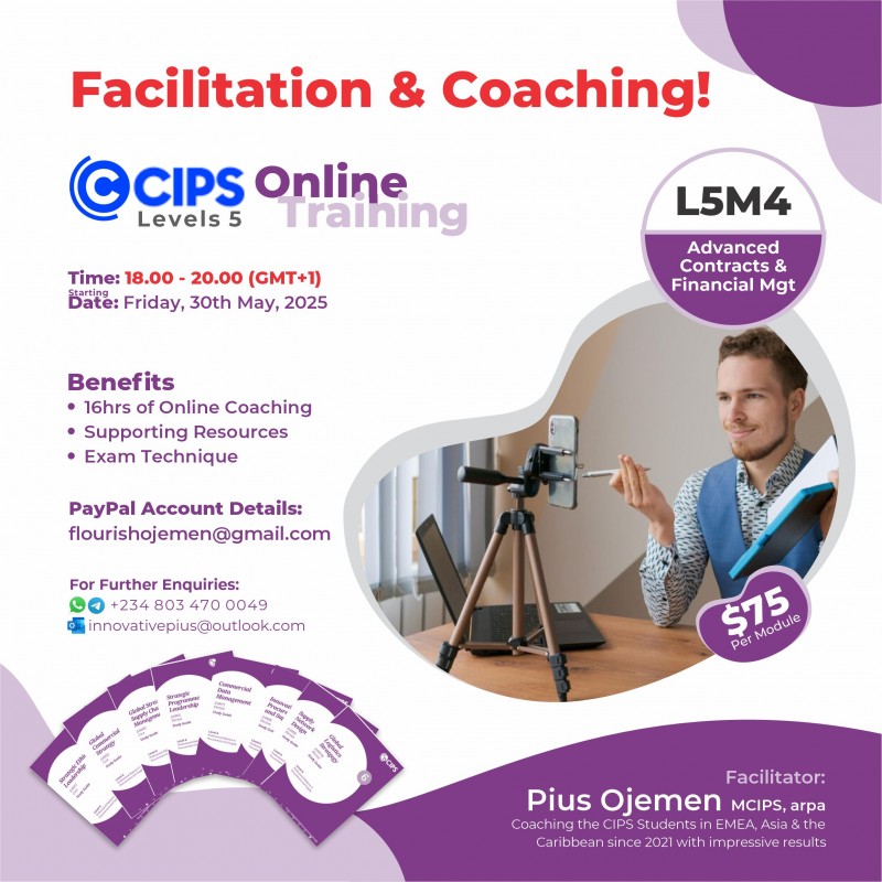 Buy CIPS L5M4: Advanced Contracts & Financial Management by Pius Ojemen ...