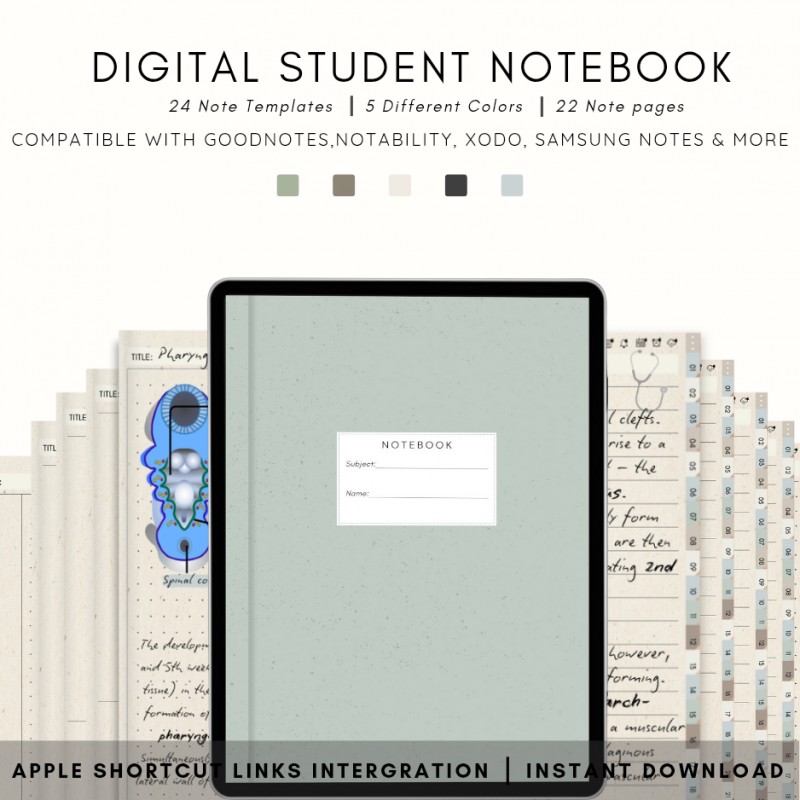 Buy Minimalist Digital Student Notebook by Plannarly on Selar