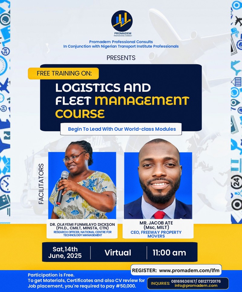 Buy Logistics and Fleet Management Course Certification, Materials and CV Reviews by Promadem ...