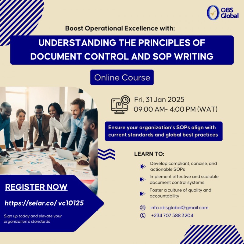 Buy Understanding the Principles of Document Control and SOP Writing by QBS Global on Selar