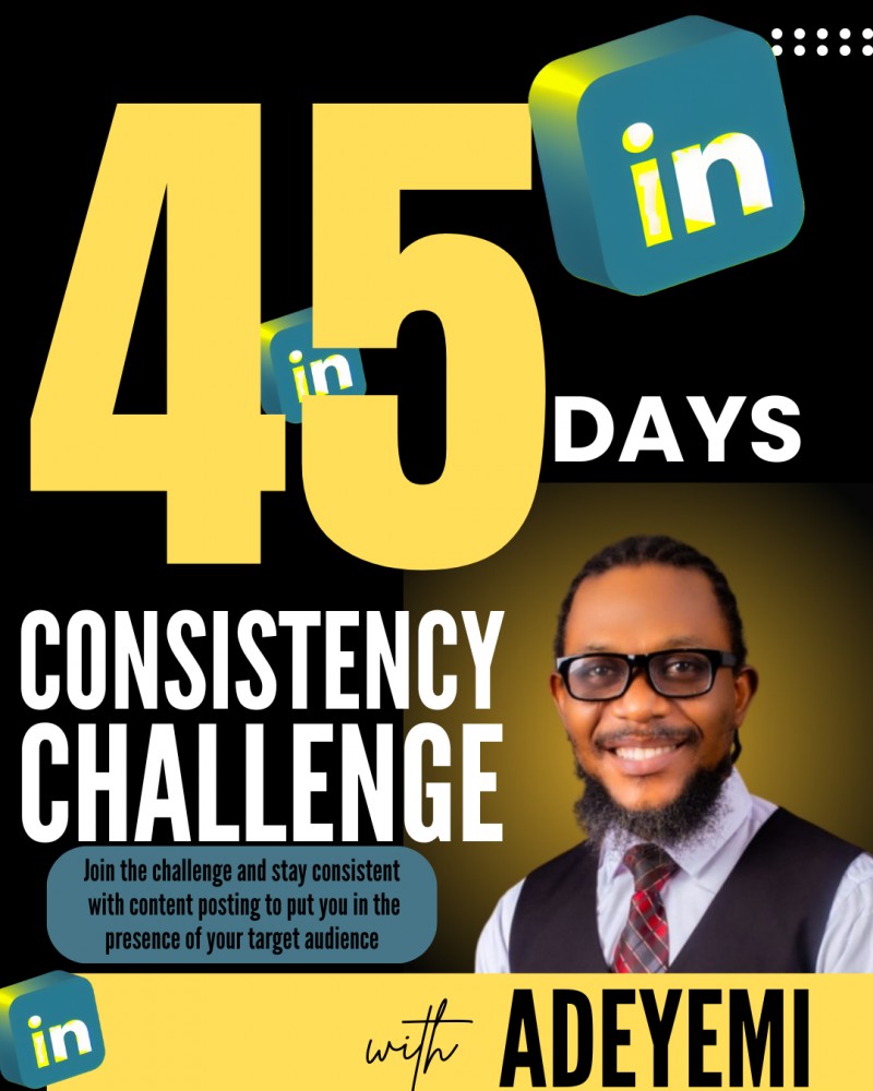 Buy 45 DAYS CONSISTENCY CHALLENGE by Adéyemí Adefioye on Selar