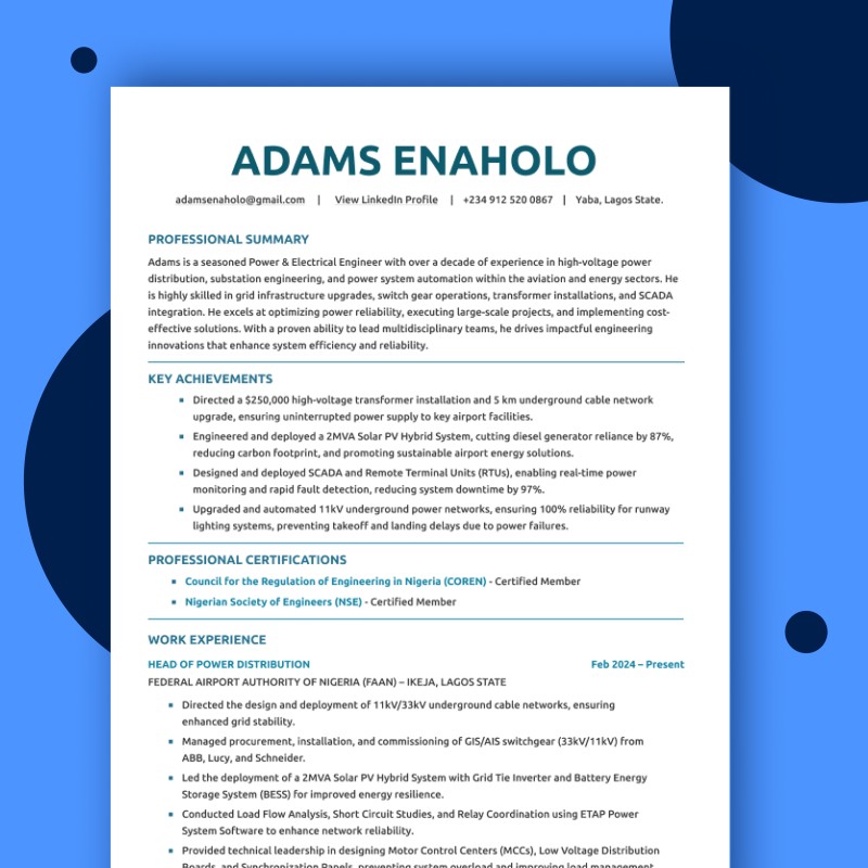 Buy PROFESSIONAL RESUME PACKAGE by Resumeefy on Selar