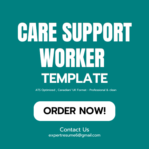 Buy CARE SUPPORT WORKER CV TEMPLATE by resume expert on Selar