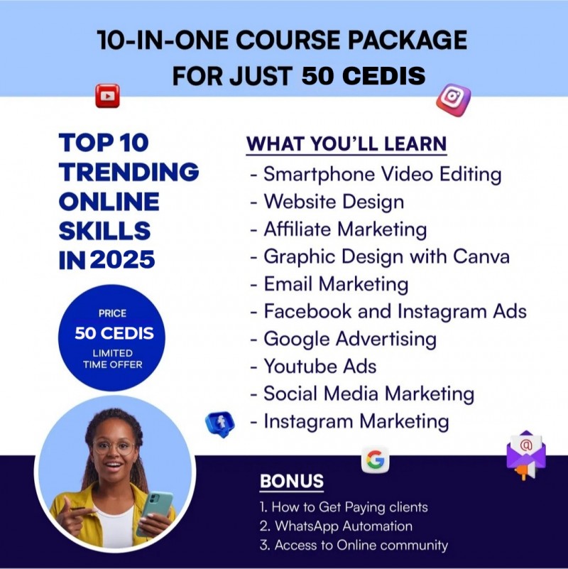 Buy 10 in 1 Digital Skills Package by Richard Klenam on Selar