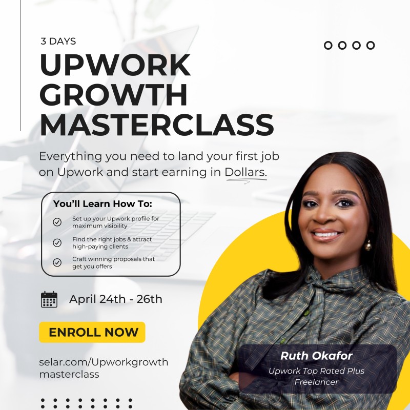Buy 3 Days Upwork Growth Masterclass by Ruth Okafor on Selar