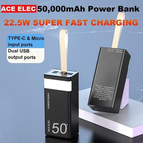 Buy Ace Elec 50000 MAh Power Banks With LED Light Portable Super Fast ...