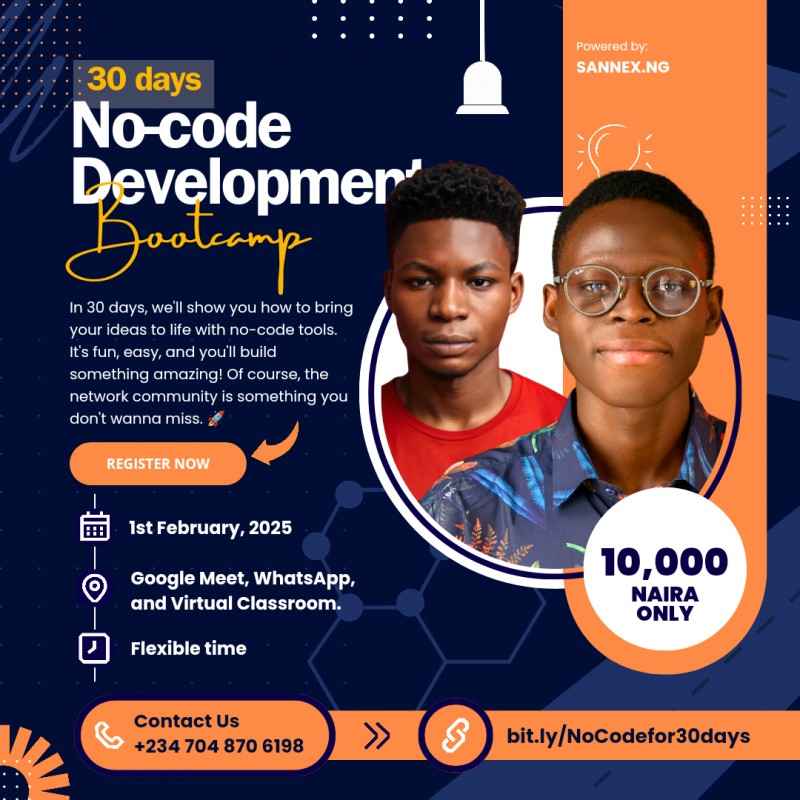 Buy 30 Days No-Code Bootcamp by Samuel Akinyemi on Selar