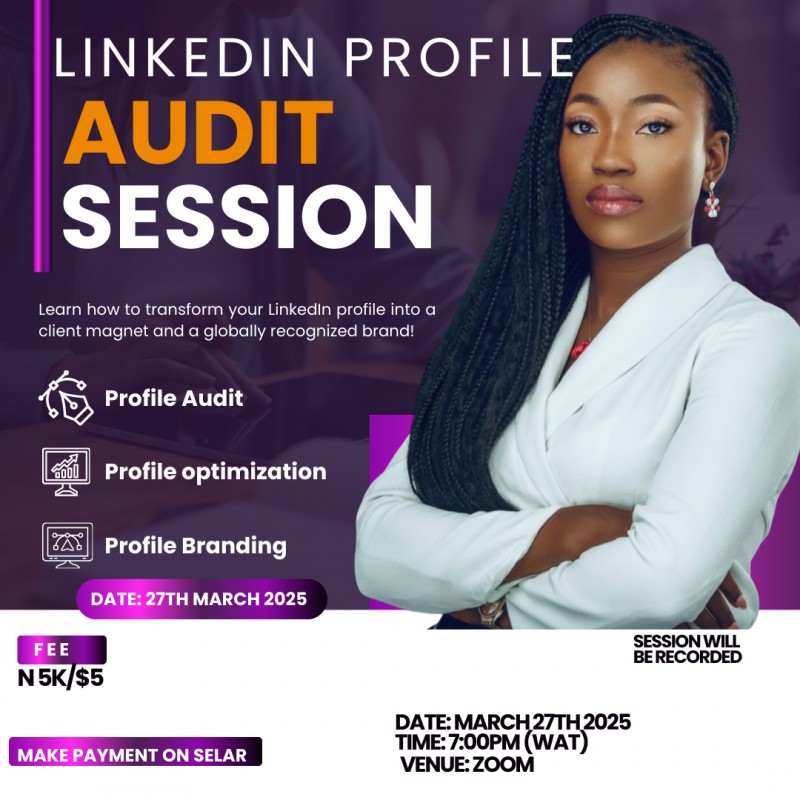 Get LinkedIn Profile audit class by Sandra Aigbomian on Selar