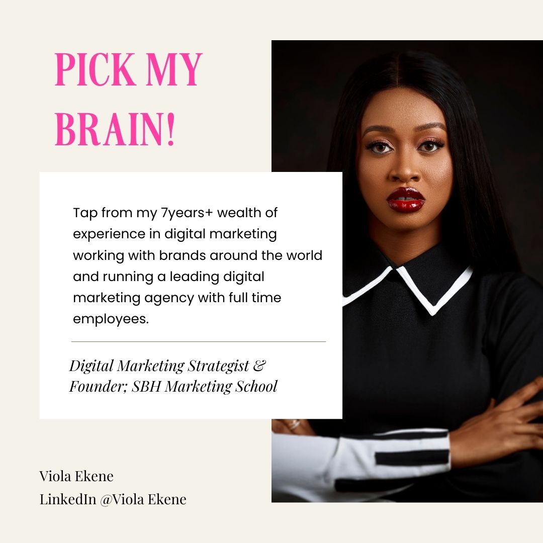Buy One Hour 1:1 Consultation/Pick My Brain Session With Viola Ekene by SBH Marketing School on ...