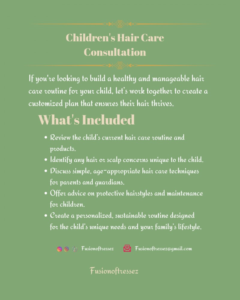 Buy Children's Hair Care Consulatation by Shamsiyya Sani Muhammad on Selar
