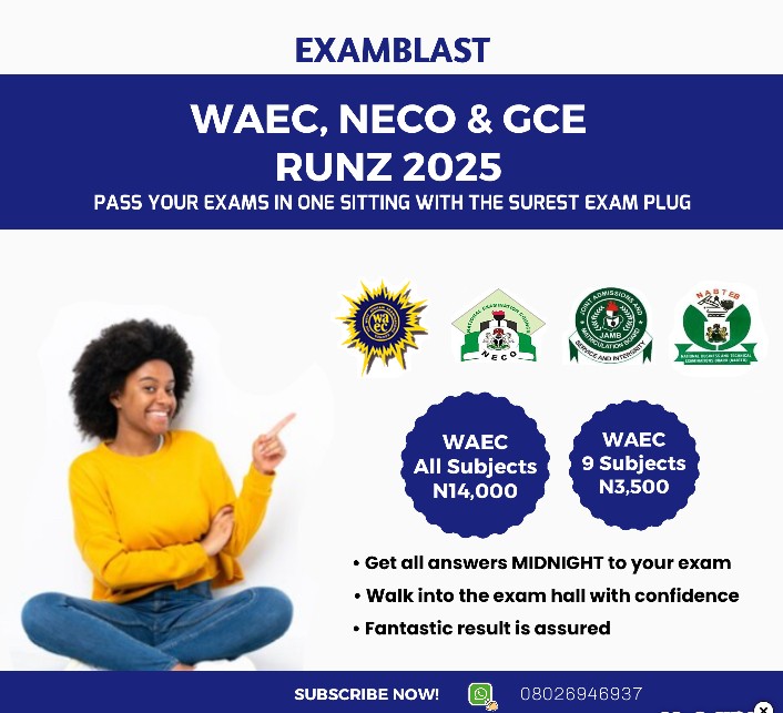 Buy WAEC 2025 VIP {ALL SUBJECTS} by EXAMBLAST on Selar