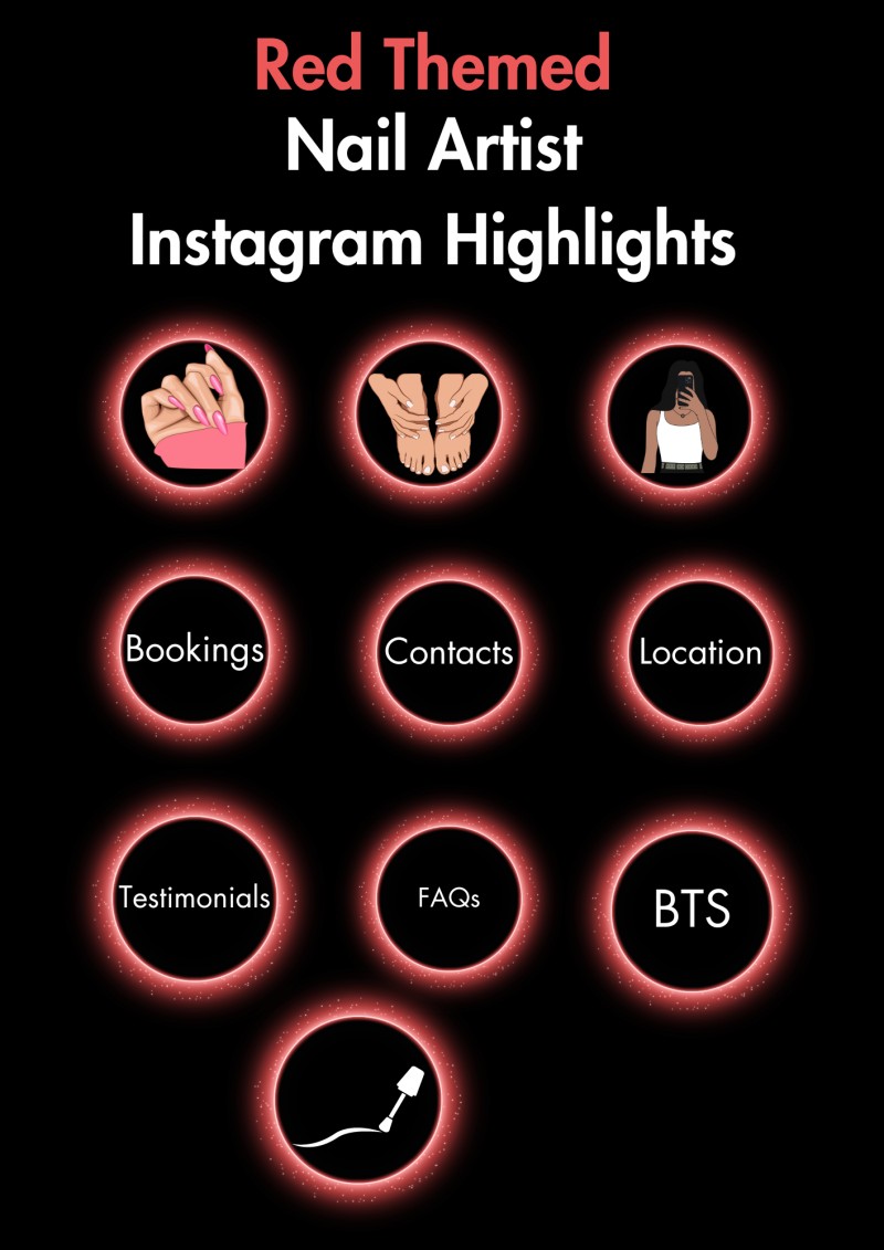 Buy Red Themed Instagram Highlights Covers by shopwithkaburah on Selar