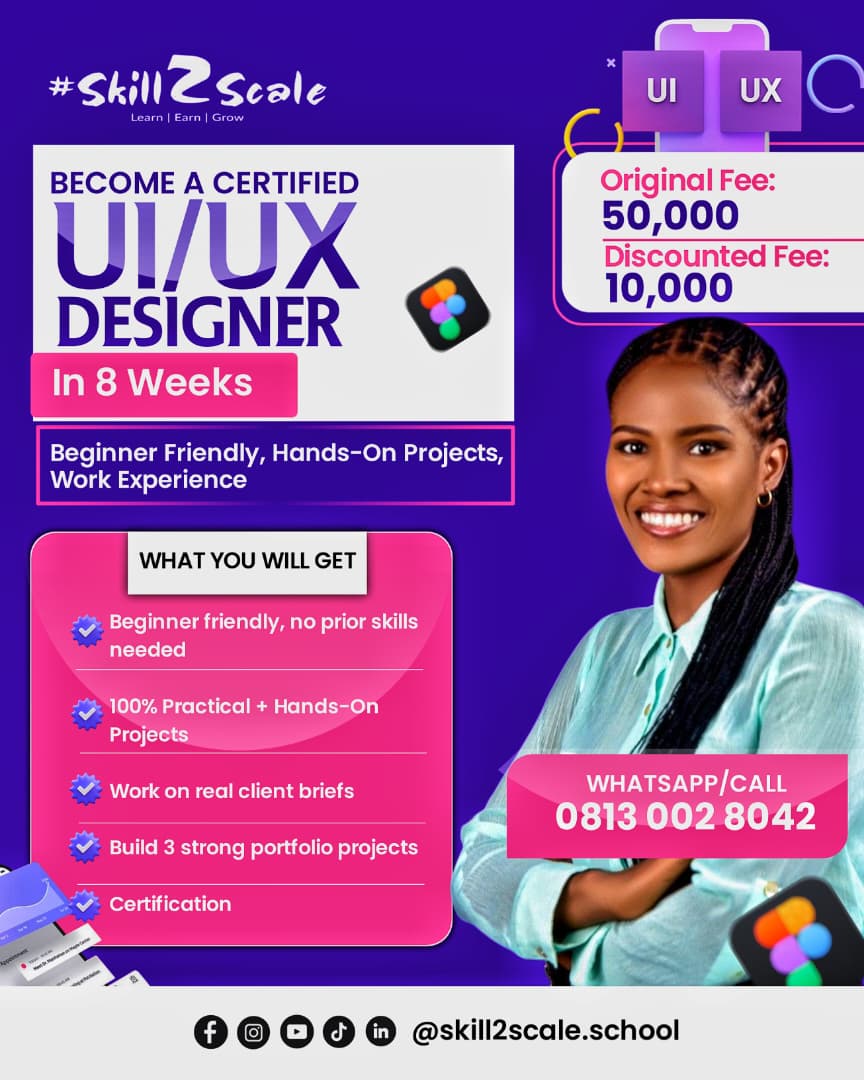 Buy 8-week Beginner Friendly UI/UX designer Training by Skill2scale .school on Selar