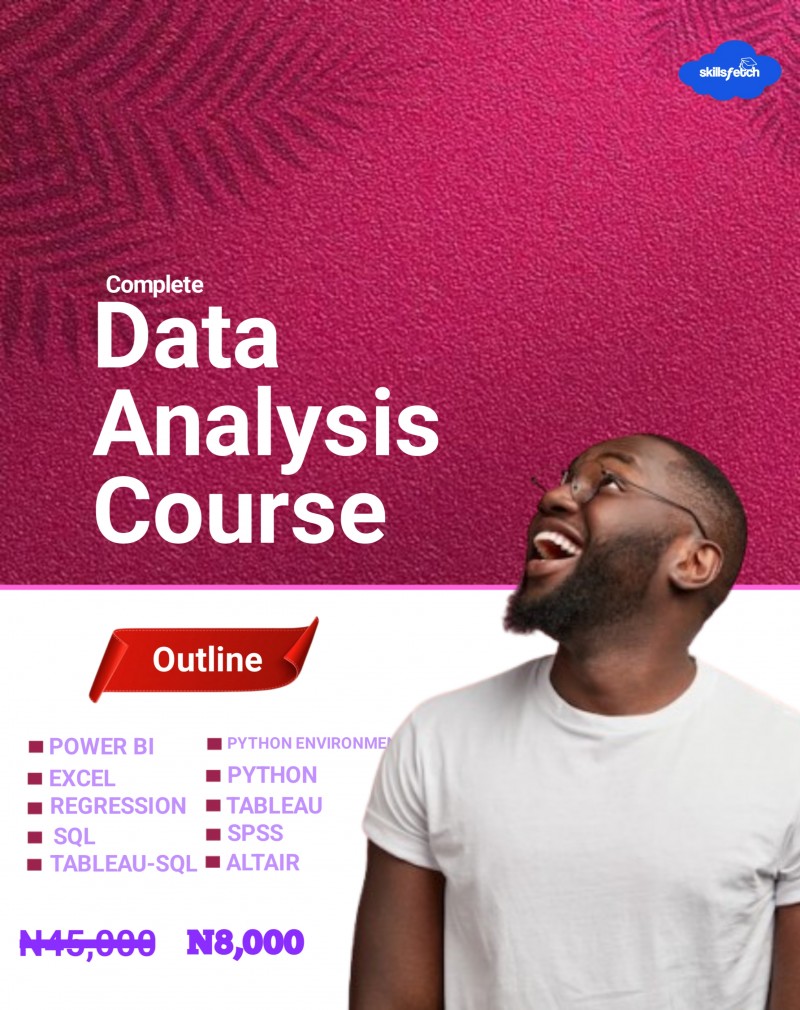 Buy THE COMPLETE DATA ANALYSIS COURSE by SkillsFetch on Selar