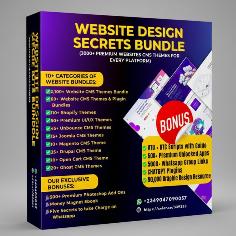 Buy Hottest Website Design Secrets Bundle: (3000+ Premium Websites ...