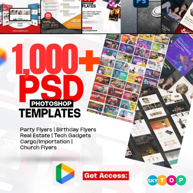 Buy 1000+ PHOTOSHOP FLYER TEMPLATES by Skytop Digital Academy 4 on Selar