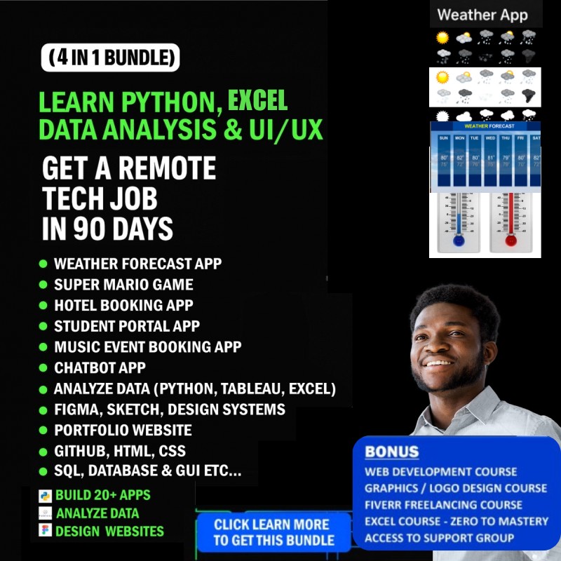 Buy THE 4-IN-1 TECH SKILLS BUNDLE by Skytop Digital academy 5 on Selar