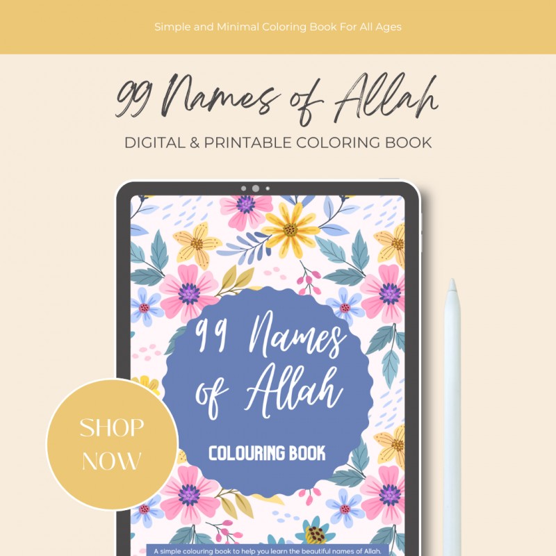 Buy 99 Names of Allah Colouring Book – A Perfect Ramadan & Eid Gift for ...