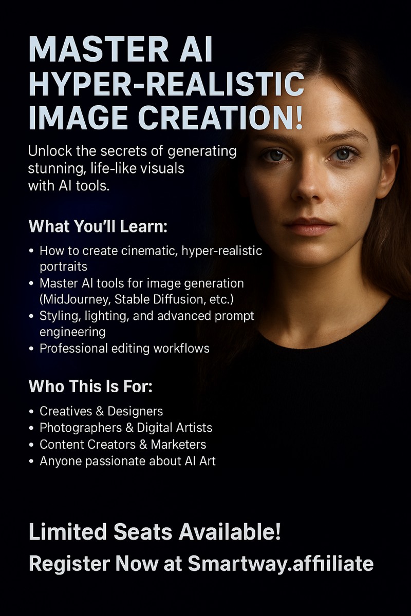 Buy HOW TO CREATE AI HYPER REALISTIC IMAGES by SMARTWAY AFFILIATE on Selar