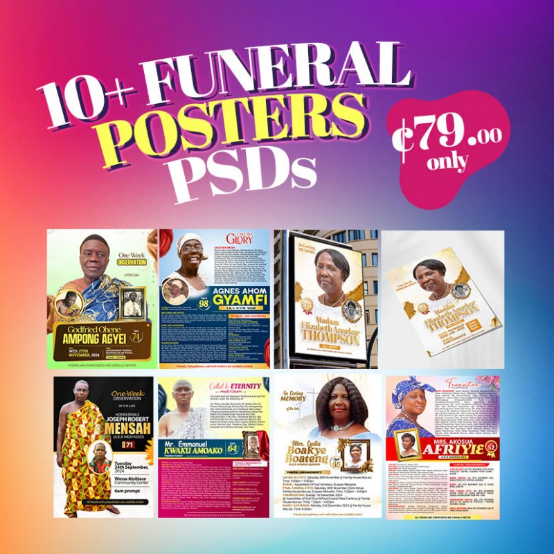 Buy 10+ UNIQUE FUNERAL POSTERS by Solomon Opoku on Selar