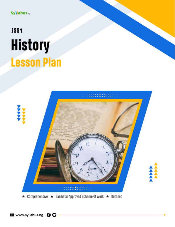 Buy JSS1 HISTORY ALL TERMS LESSON PLAN by Syllabus NG on Selar