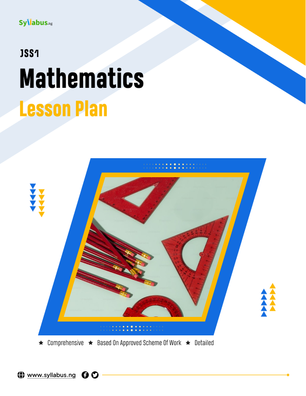 Buy JSS1 MATHEMATICS LESSON PLANS ALL TERMS by Syllabus NG on Selar