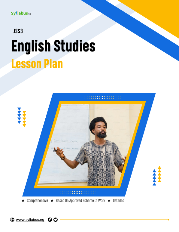 Buy JSS3 ENGLISH LANGUAGE ALL TERMS LESSON PLAN by Syllabus NG on Selar