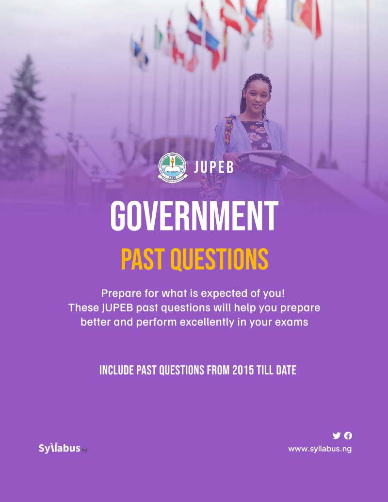 Buy JUPEB Government Past Questions by Syllabus NG on Selar