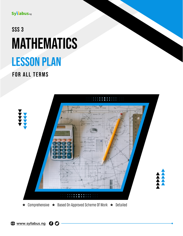 Buy SS3 MATHEMATICS ALL TERMS LESSON PLAN by Syllabus NG on Selar