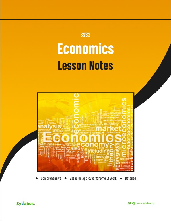 Buy SSS3 ECONOMICS LESSON NOTES by Syllabus NG on Selar