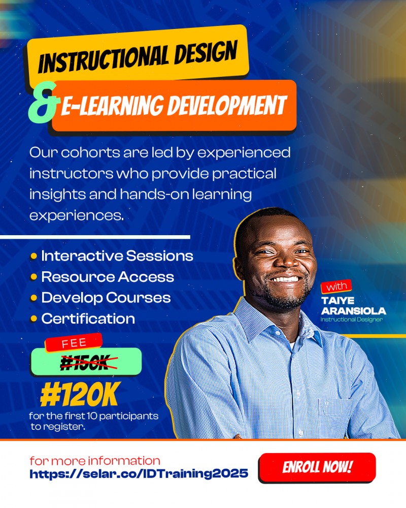 Buy Instructional Design and eLearning Development Training by Taiye Aransiola on Selar