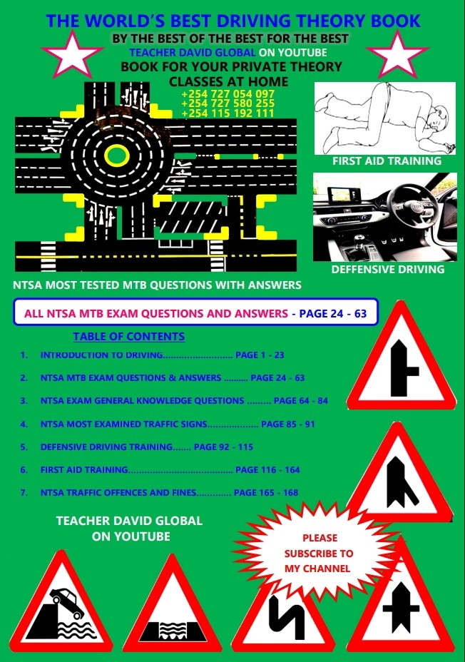 Get The Kenya's Best Driving Theory Book by TEACHER DAVID GLOBAL on Selar
