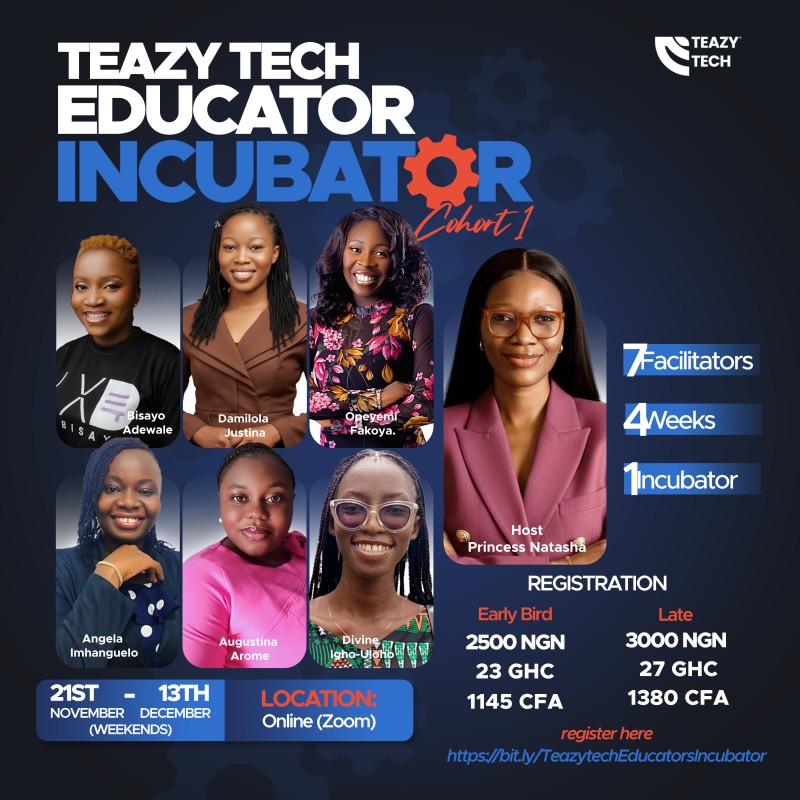Buy TEAZY TECH EDUCATOR INCUBATOR COHORT 1 by Teazy Tech on Selar