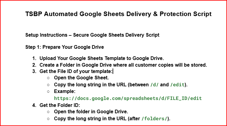 Buy TSBP Automated Google Sheets Delivery & Protection Script by Tech ...