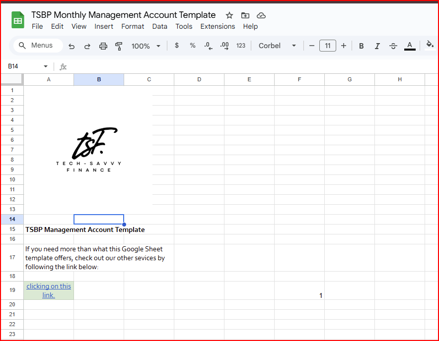 Buy TSBP Monthly Management Account Template by Tech-Savvy Business Partners on Selar