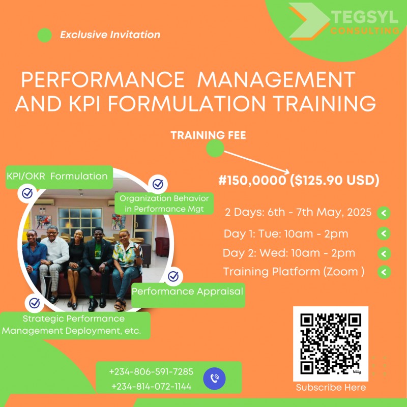 Buy PERFORMANCE MANAGEMENT AND KPI FORMULATION TRAINING by TEGSYL ...