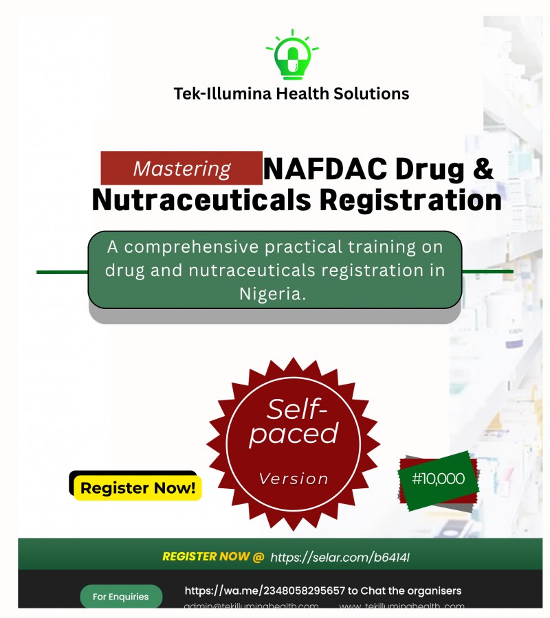 Buy NAFDAC DRUG AND NUTRACEUTICALS REGISTRATION TRAINING - Self-Paced ...