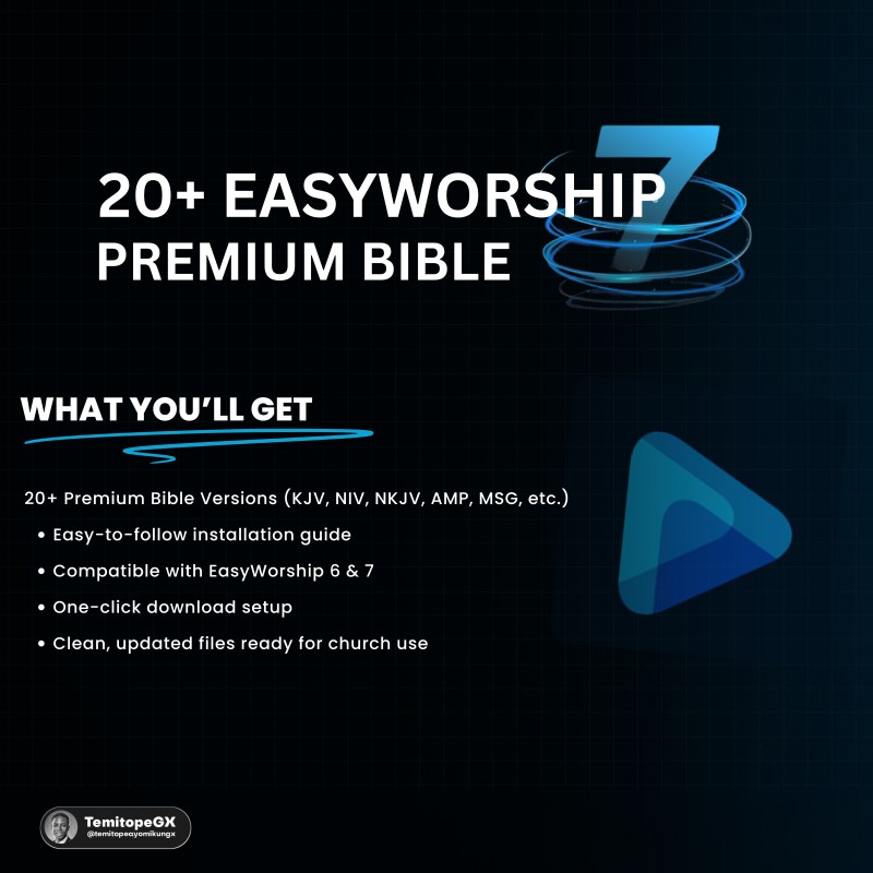 Buy EasyWorship 7 Premium Bible Pack – 20+ Translations by Temitope GX ...