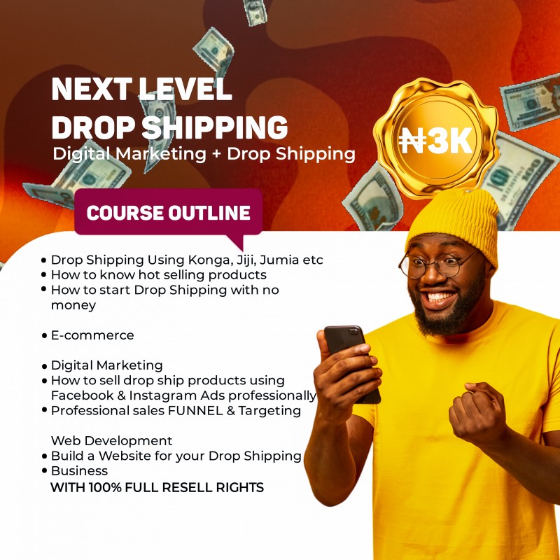 Buy NEXT LEVEL DROPSHIPPING COURSE (BUY&RESELL) by The Smart Hustle Academy (S.H.A) on Selar