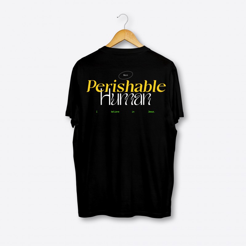 Buy NON-PERISHABLE HUMAN BLACK T-SHIRT by The Second Adam Store on Selar