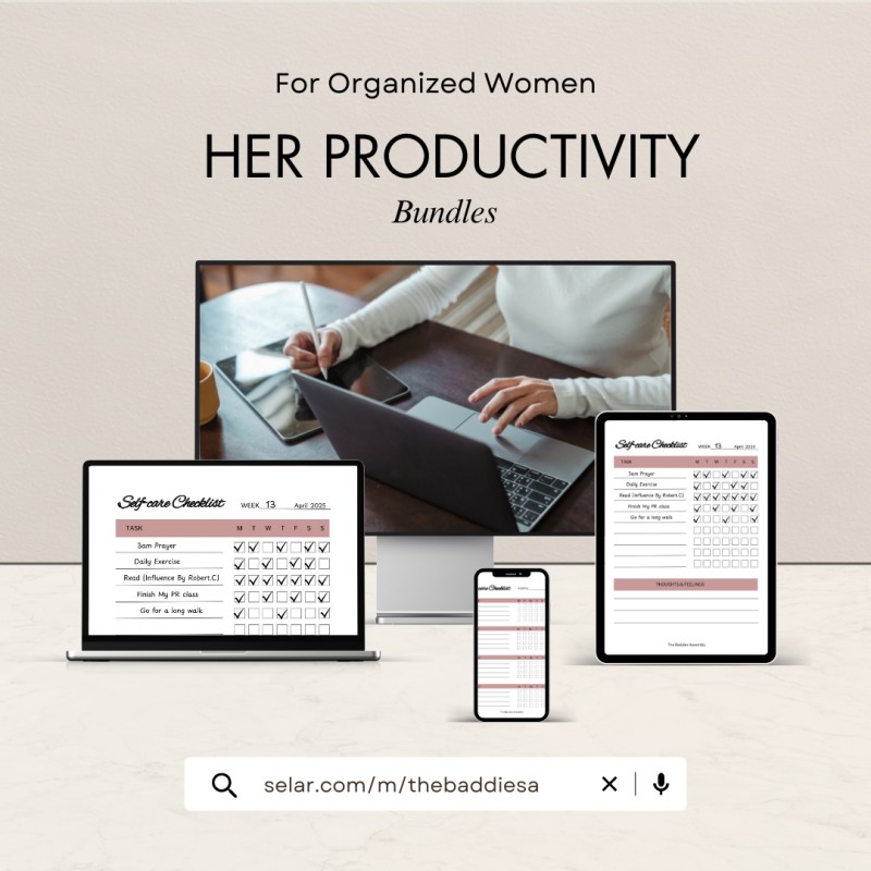 Buy Smart Woman Productivity Planner and Worksheet Bundle by The ...