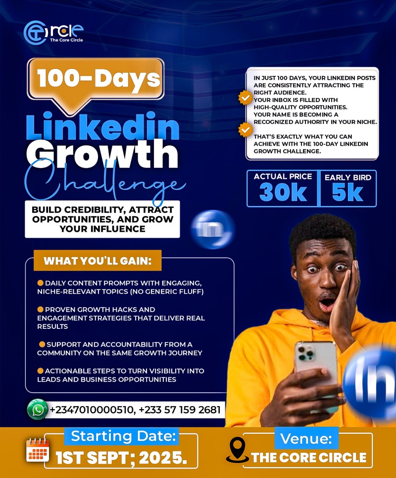 Buy 100 Days to Become Unmissable on LinkedIn by The Core Circle on Selar