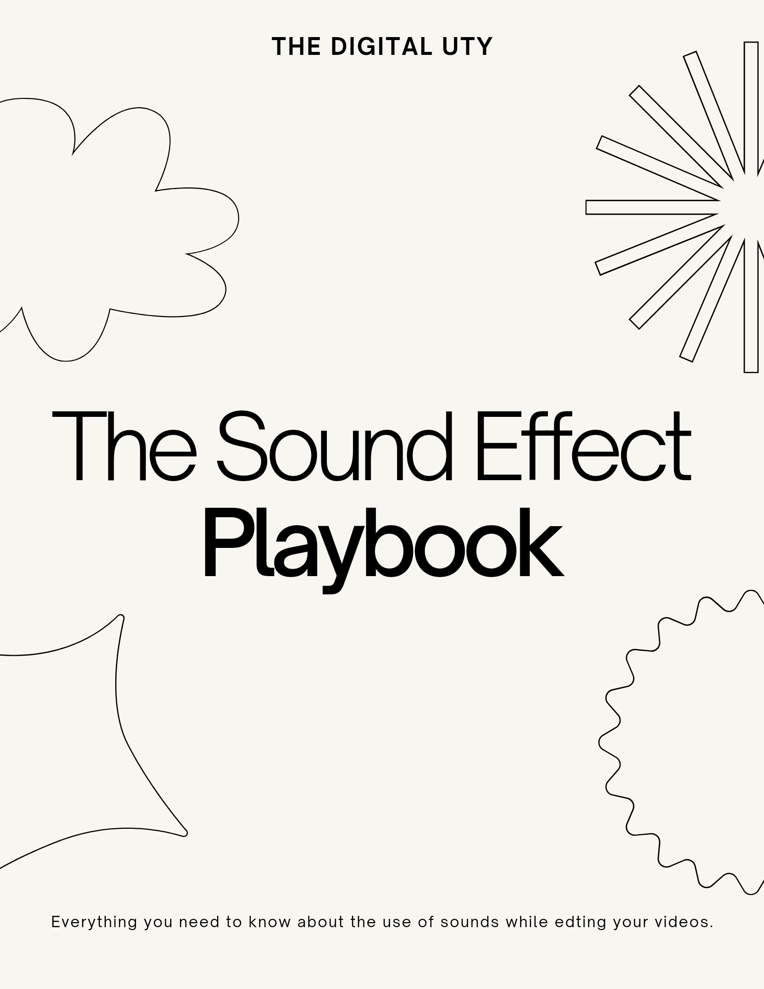 Buy The Sound Effect Playbook by THE DIGITAL UTY on Selar