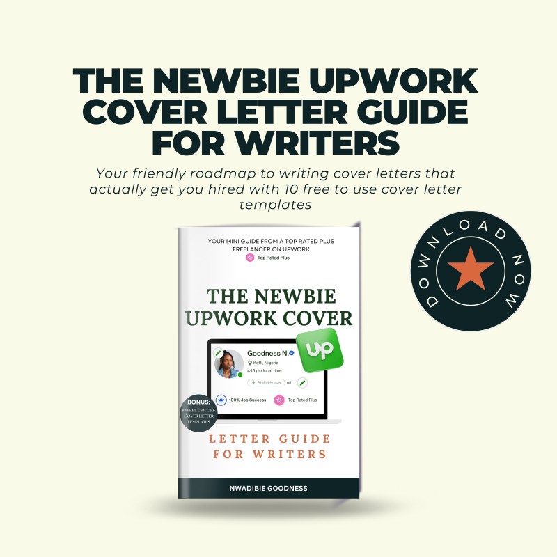 Buy The Newbie Upwork Cover Letter Guide for Writers by Nwadibie ...